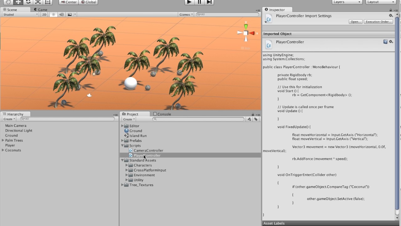 Unity3D Player Collect Objects - YouTube