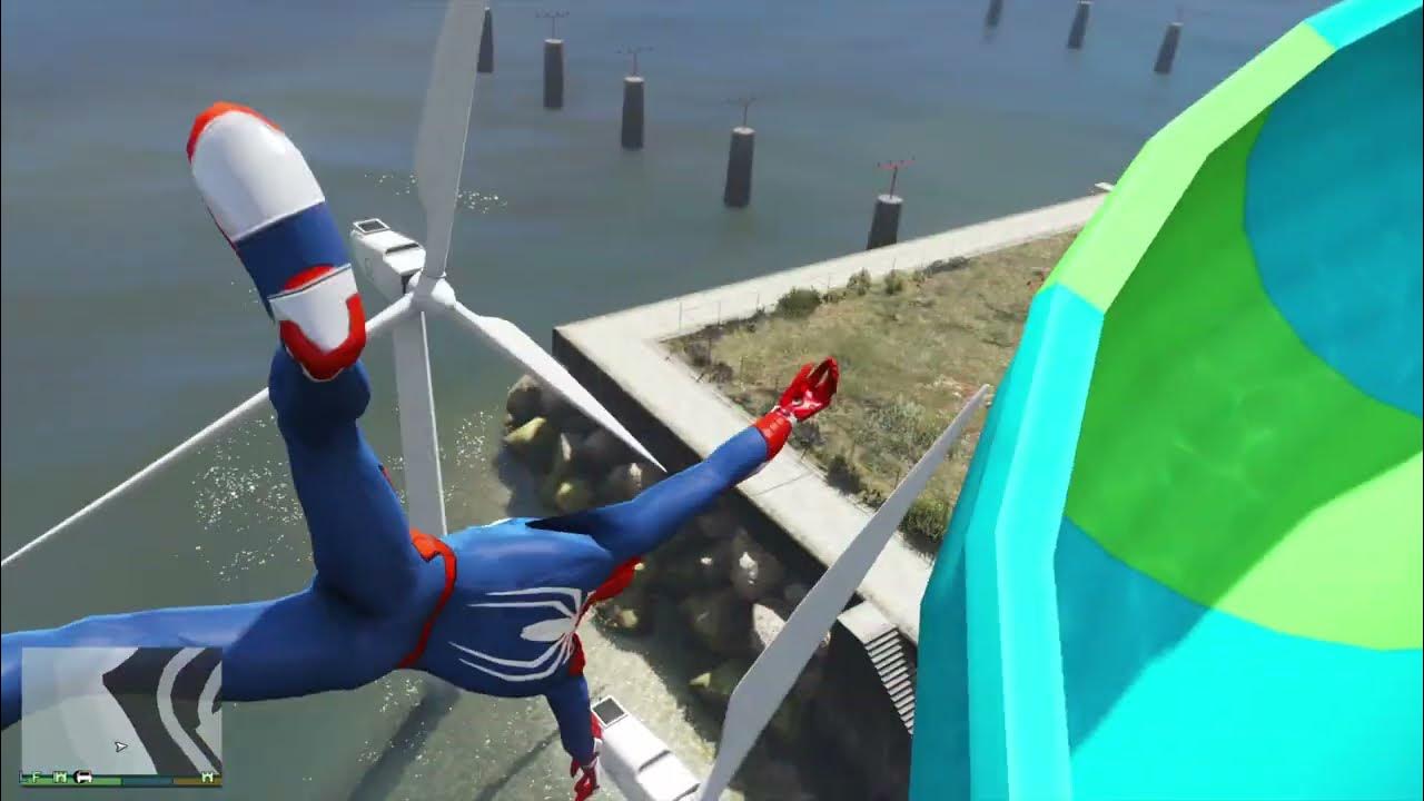 GTA 5 Crazy Water Slide Ragdoll Spiderman Jumps FAIL Compilation(Funny ...
