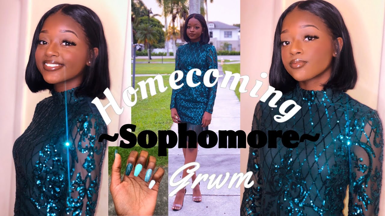 HOMECOMING GRWM+Vlog (makeup, nails, hair) 2019 - YouTube