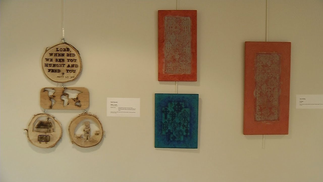 Calvary Lutheran Church Displays Holy Week Art - YouTube