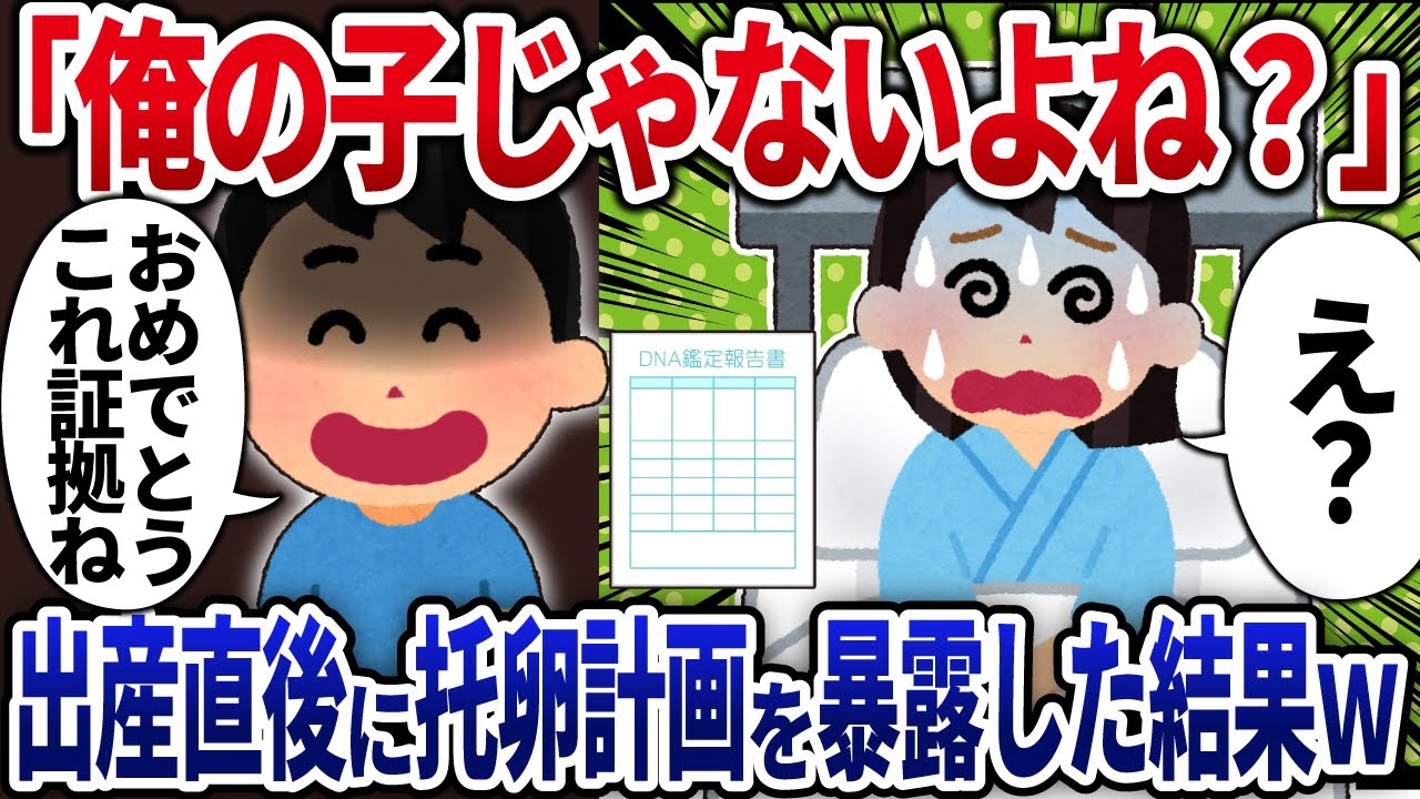 【2ch修羅場】俺『その子、俺の子じゃないよね？』→出産日に托卵計画を暴露した結果ww - YouTube