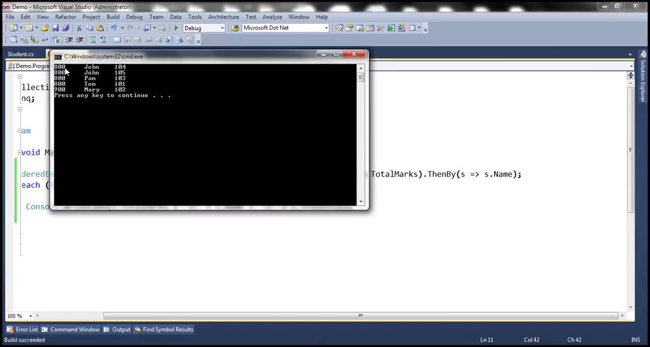 Part 11 Ordering Operators in LINQ II - YouTube