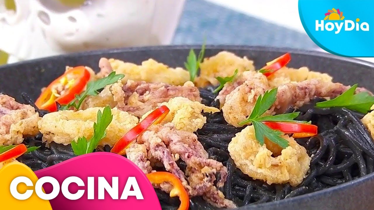 Pasta negra con calamares: Aprende a preparar esta receta | Hoy Día ...