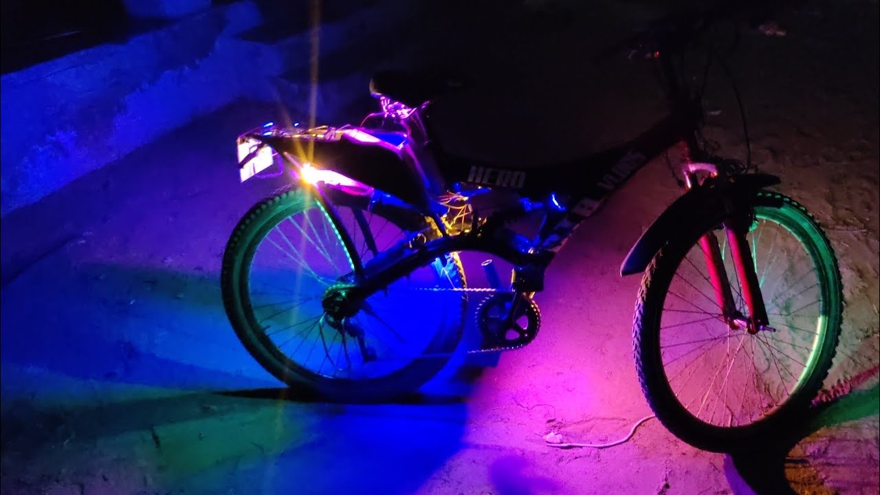 HOW TO MODIFIED YOUR BICYCLE🔥🔥🔥 Install Police light in Bicycle/ Best ...