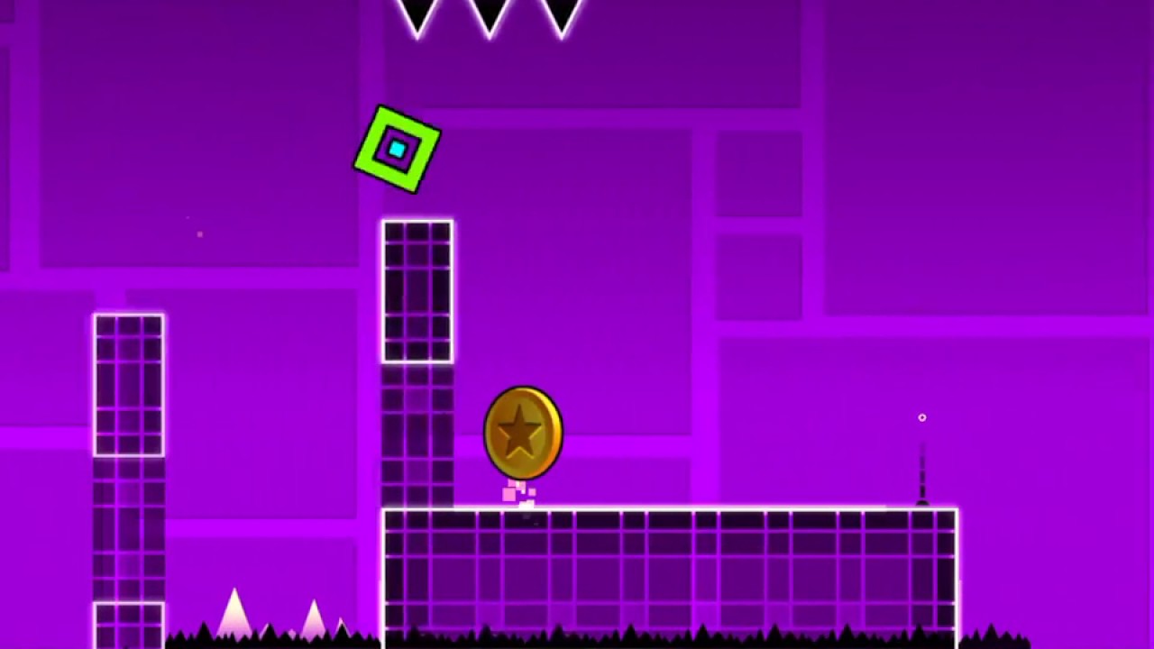 Geometry dash- finished level 1! - YouTube