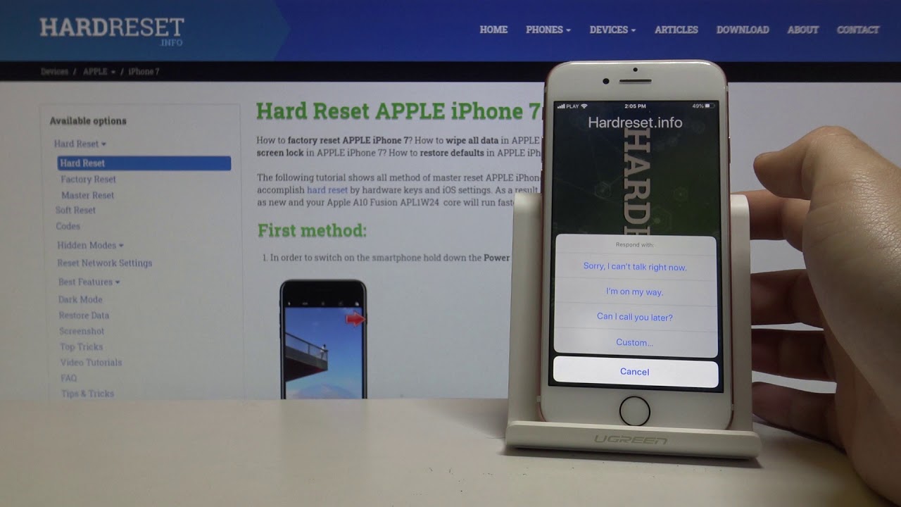 Incoming Call on iPhone 7 – Incoming Call Options - YouTube