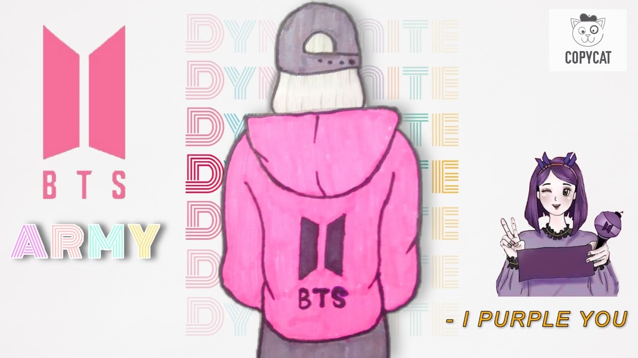 How to draw an Army / BTS fangirl // Army drawing - YouTube