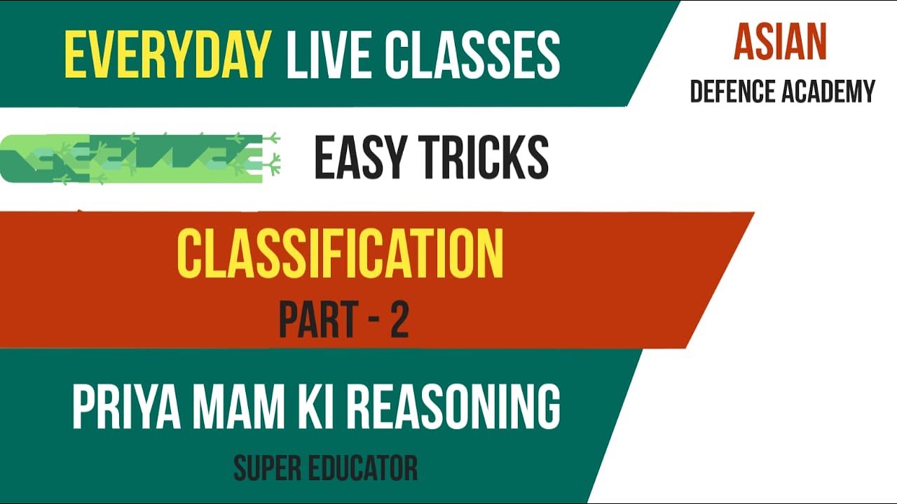 Reasoning || Classification Part-2 || - YouTube