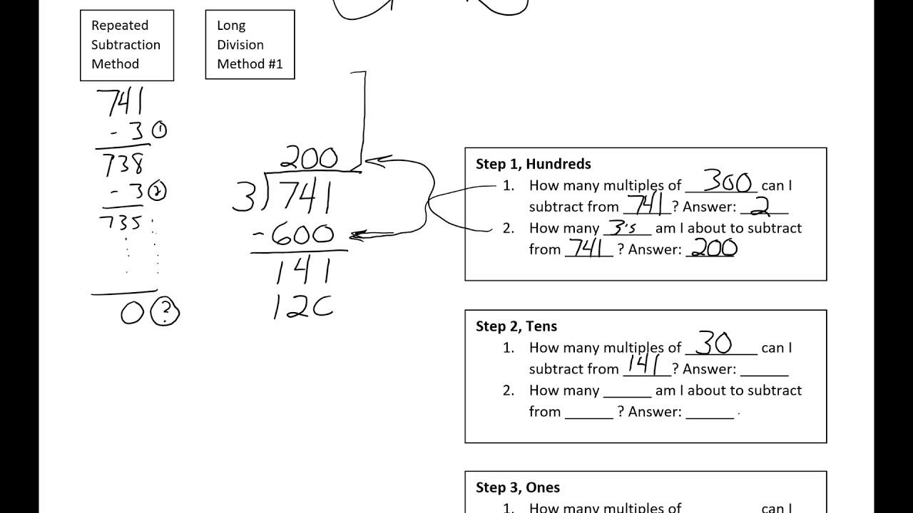 Long Division Method 1 YouTube Long Division Method 1 YouTube