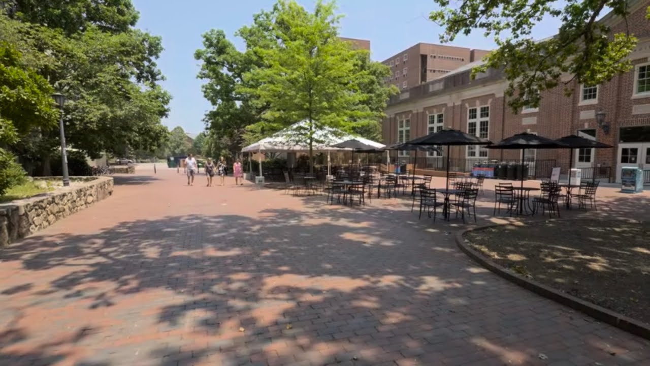 Walking Tour of University of North Carolina on Sunny Afternoon ...