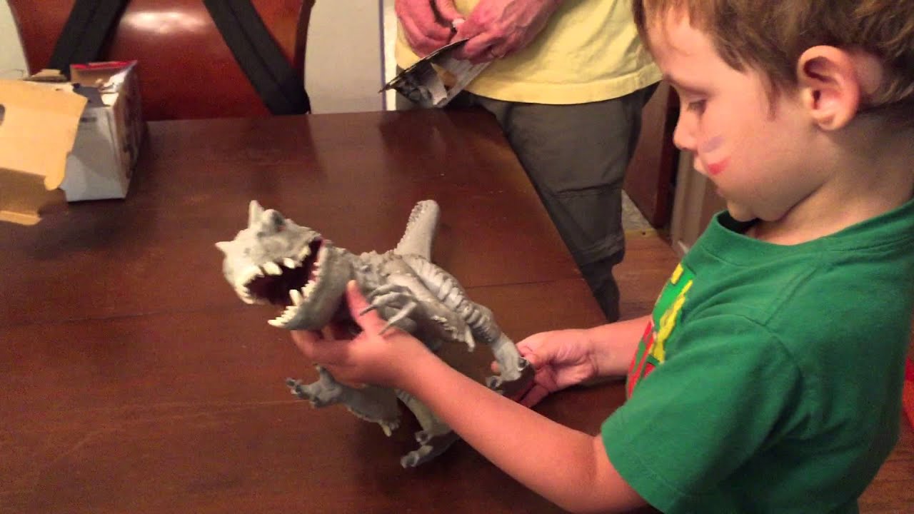 Indominus Rex from Jurassic World meets Megasaurus!!! - YouTube