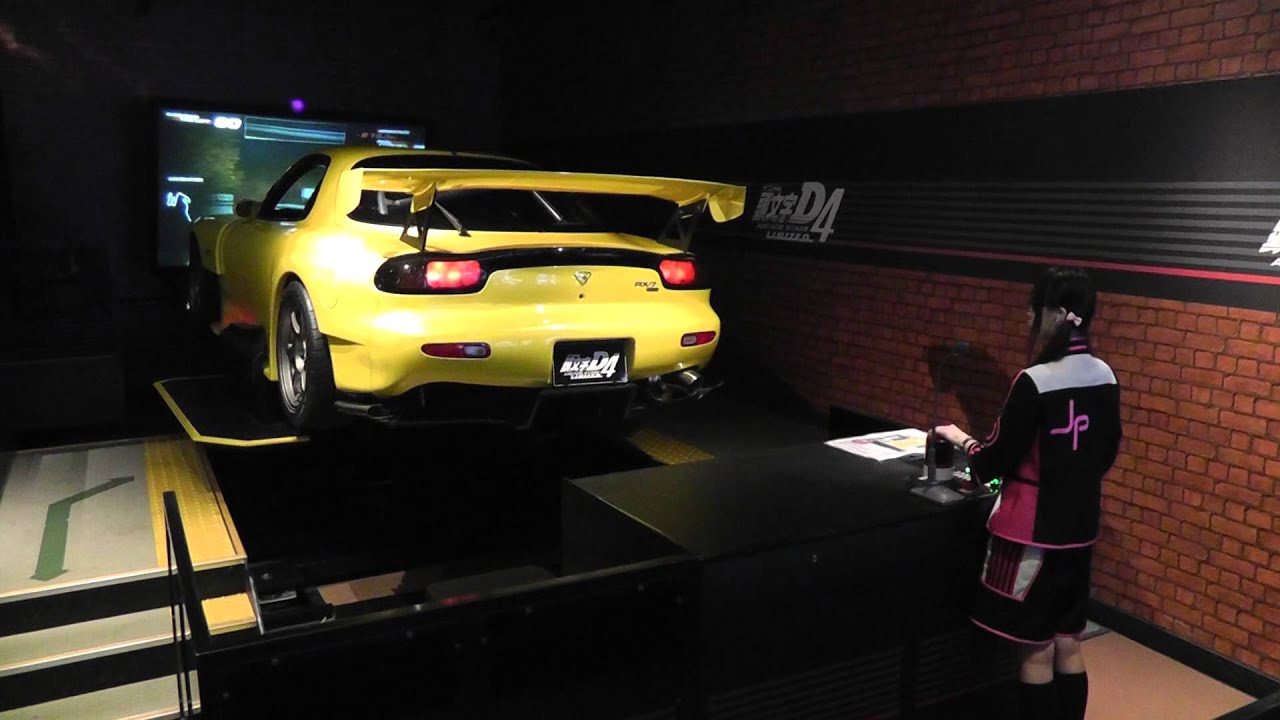 Initial D arcade machine using real cars at Tokyo Joypolis! May 21 ...