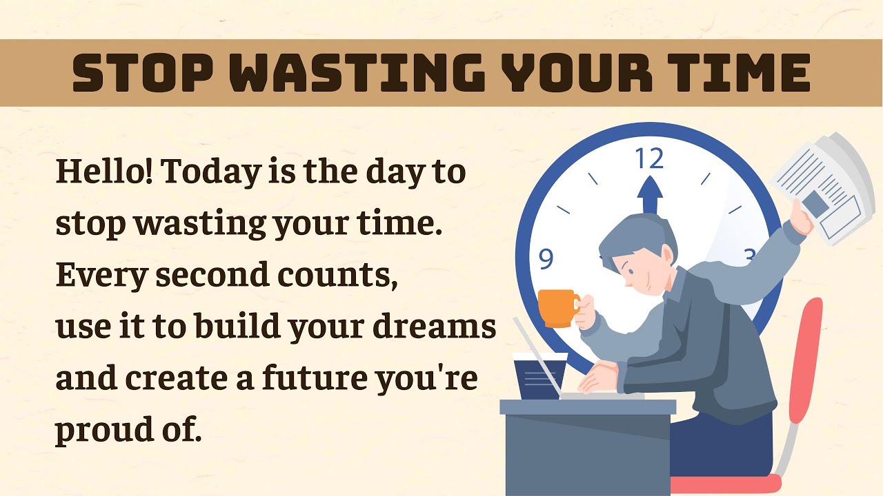 BOOKY ENGLISH | Stop Wasting Your Time | Graded Reader | Improve English | Take Control of Your ...