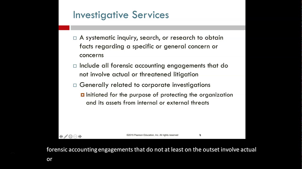 CH 1 LO2 Types of Forensic Accounting Engagements - YouTube