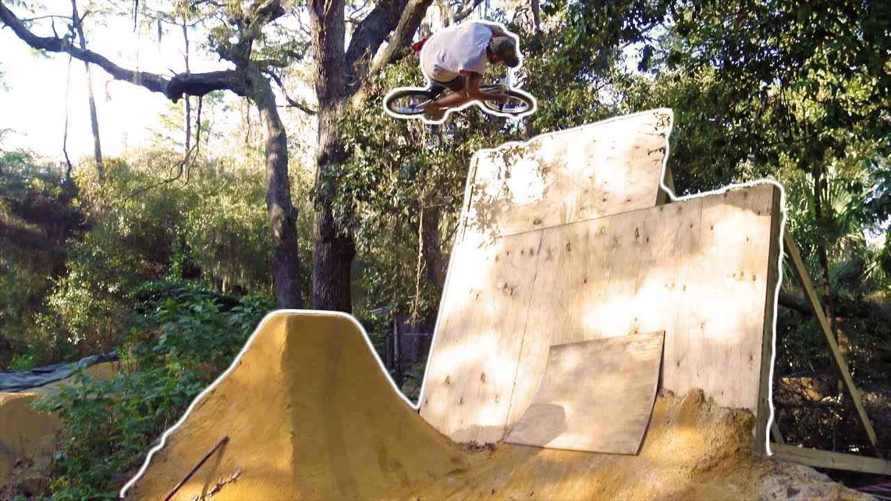 Backyard Full of Bmx Dirt Jumps - YouTube