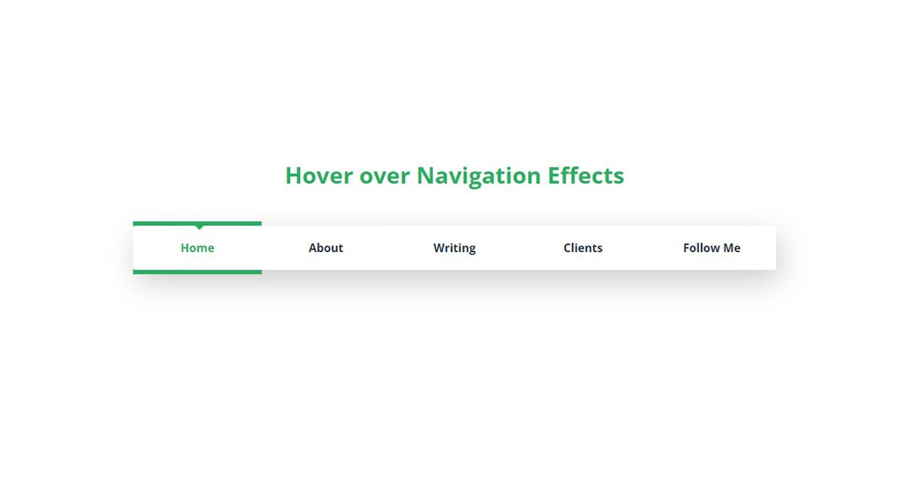 Hover Navigation Effects Html And Css Youtube