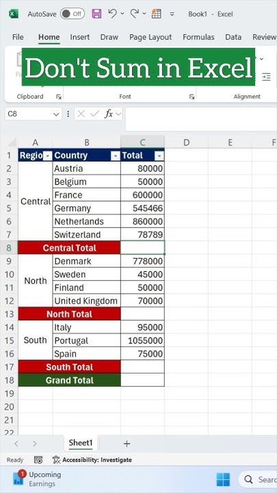Don't Sum in Excel | Use Instead this Amazing Excel Shortcut #excel #exceltips #computer #viral ...