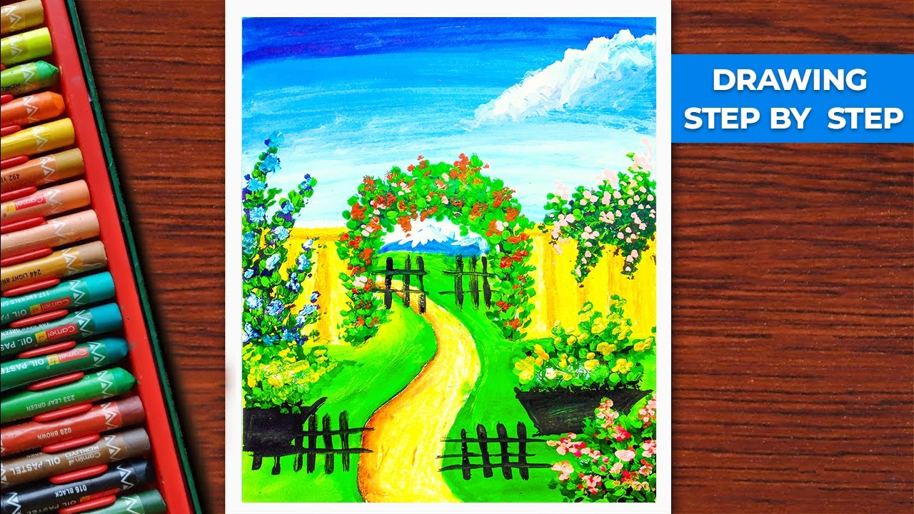 Easy nature scenery drawing I natural scenery drawing easy I how to ...