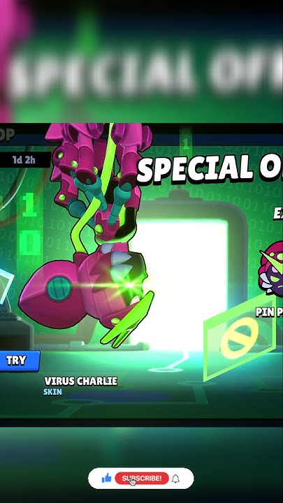 Charlie New Skin Virus Charlie 🦠 - Brawl Stars Season 27 - MONKEY.D GAMER - YouTube