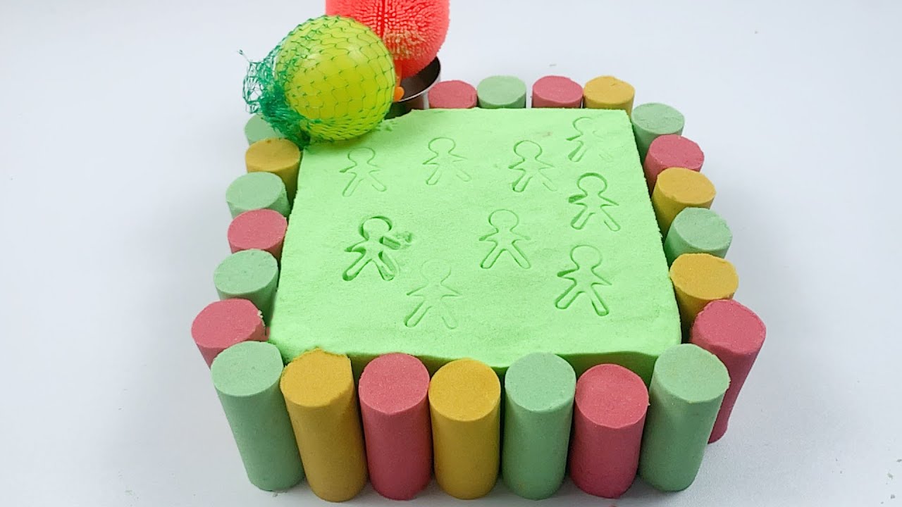 Satisfying Video I How To make Cake Birthday With Kinetic Sand Relaxing ...