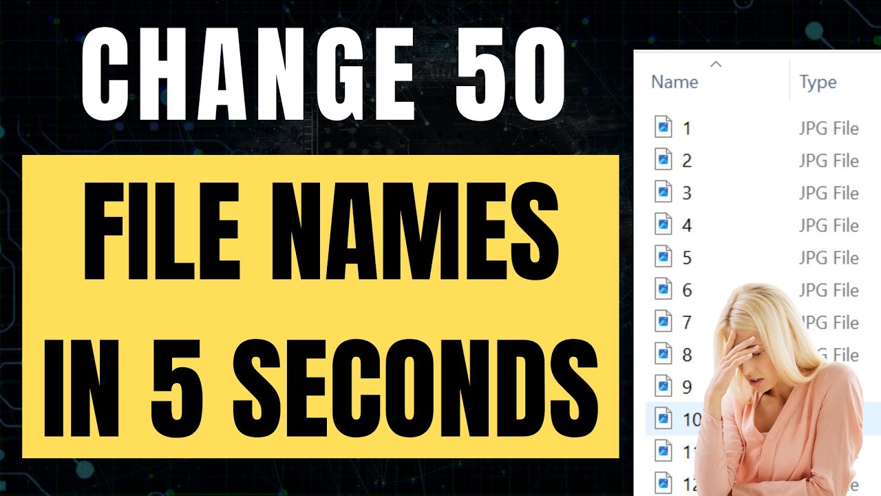 How To Bulk Change Multiple Filenames In Windows - YouTube