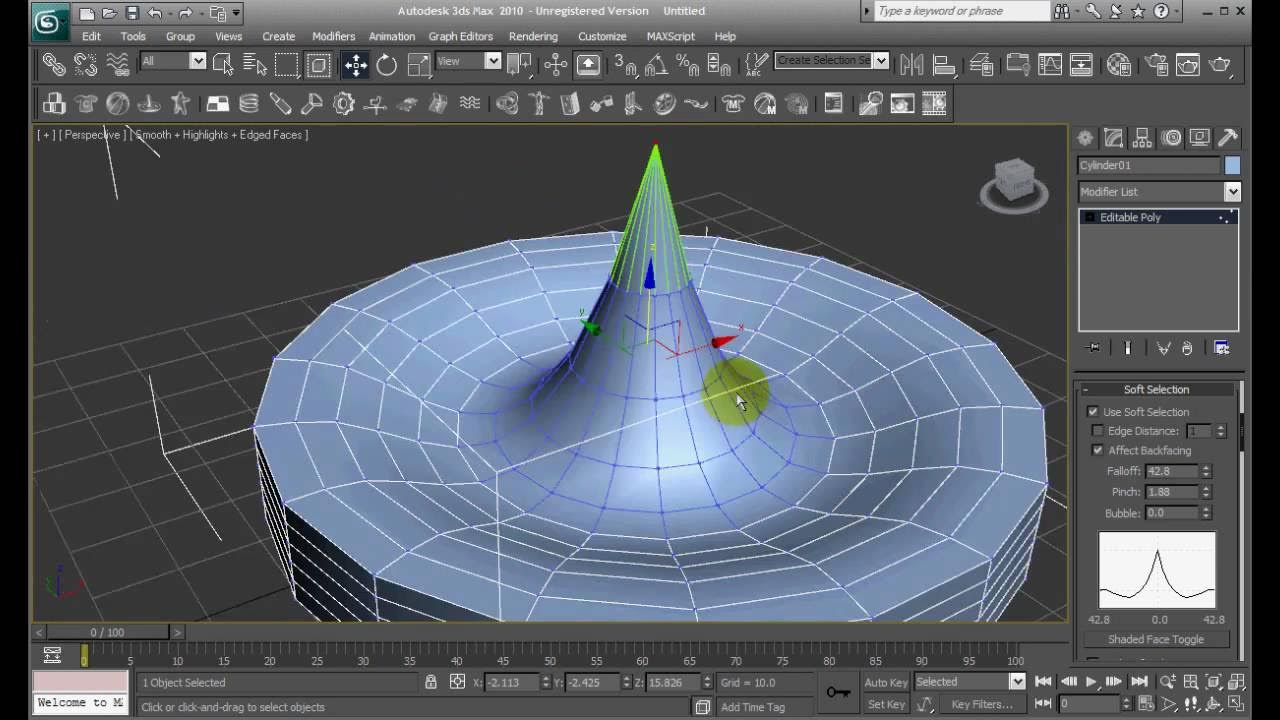 3ds Max Soft Selection Tutorial - YouTube