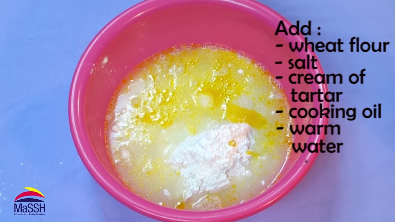 How to make dough for Trauma Moulage make up - YouTube