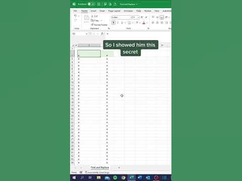 MS EXCEL-- Find and Replace use - YouTube