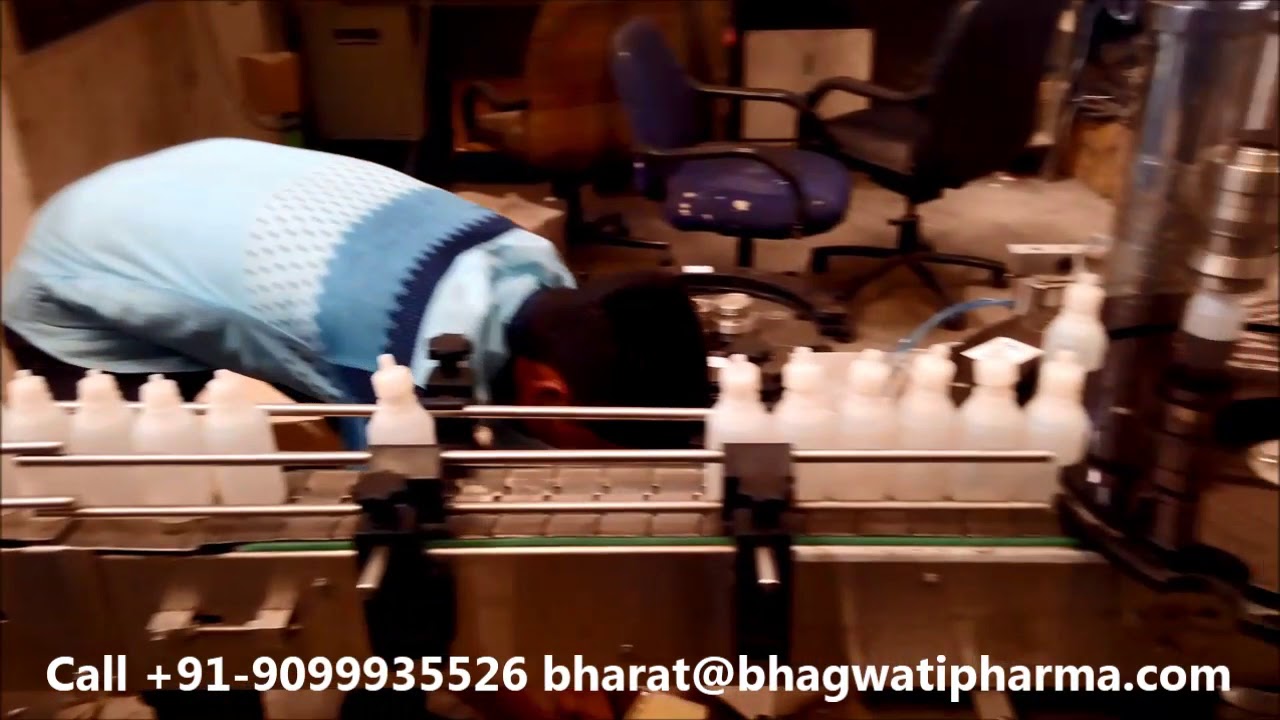 HDPE Adhesive Glue Bottle Automatic Filling Line (Turn table, Filling ...