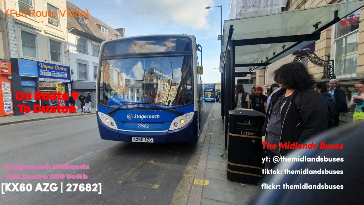 [Full Route Video] Stagecoach Midlands ADL Enviro 300 Voith (KX60 AZG ...