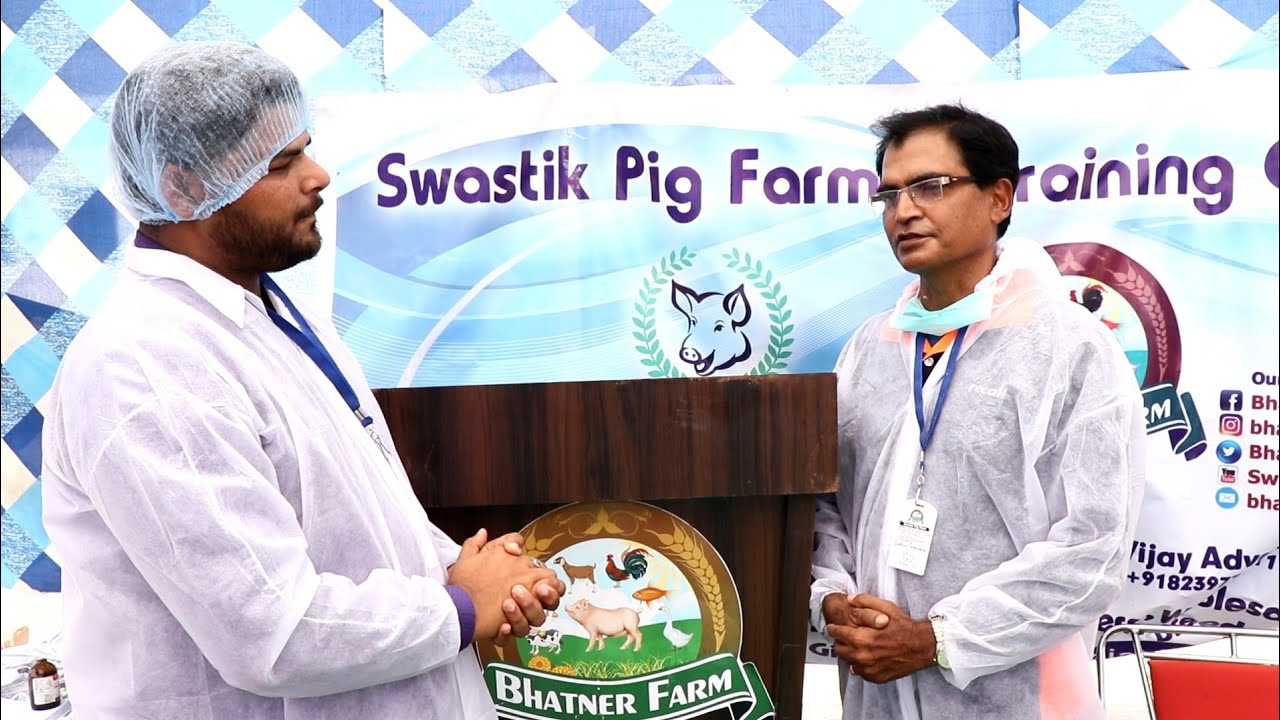 Sudhir Goswami Come from Cambodia for Piggery Training ll Swastik Pig ...
