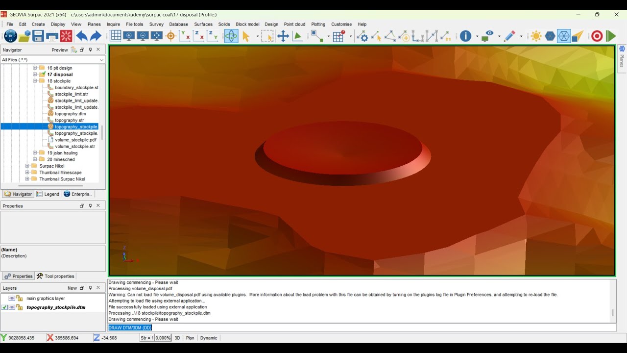 Membuat Design Stockpile Tambang Batubara dengan Surpac - YouTube