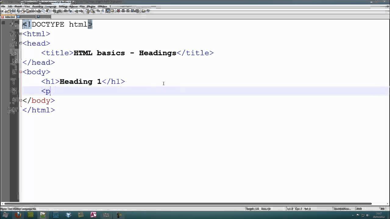 HTML Tutorial 3 - headings - YouTube