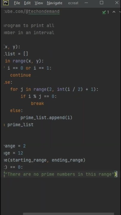 Python Program To Print All Prime Numbers Tricks Pythonmath Python Coding Pythonlearning 