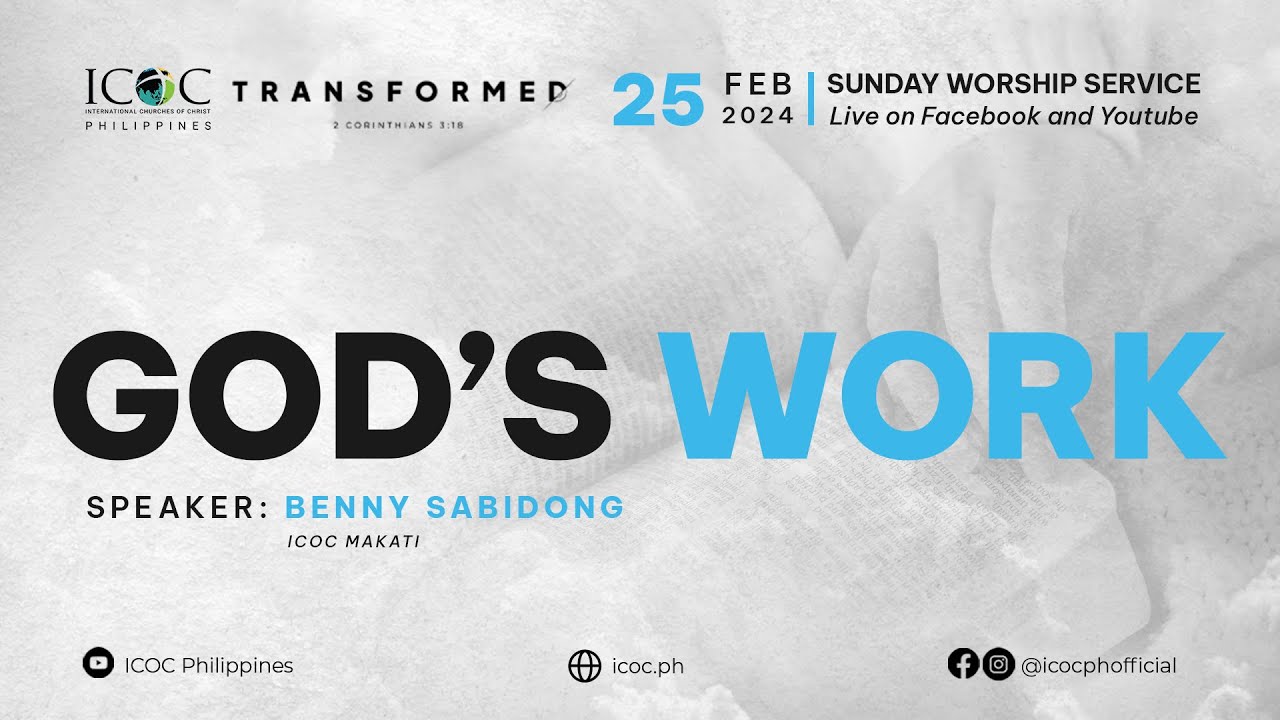 February 25, 2024 - ICOC Philippines Live Sunday Worship Service - YouTube