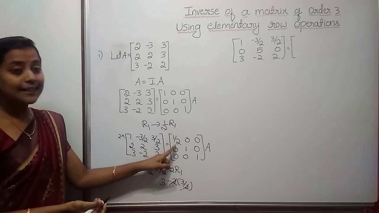 Inverse of a matrix of order 3 - YouTube