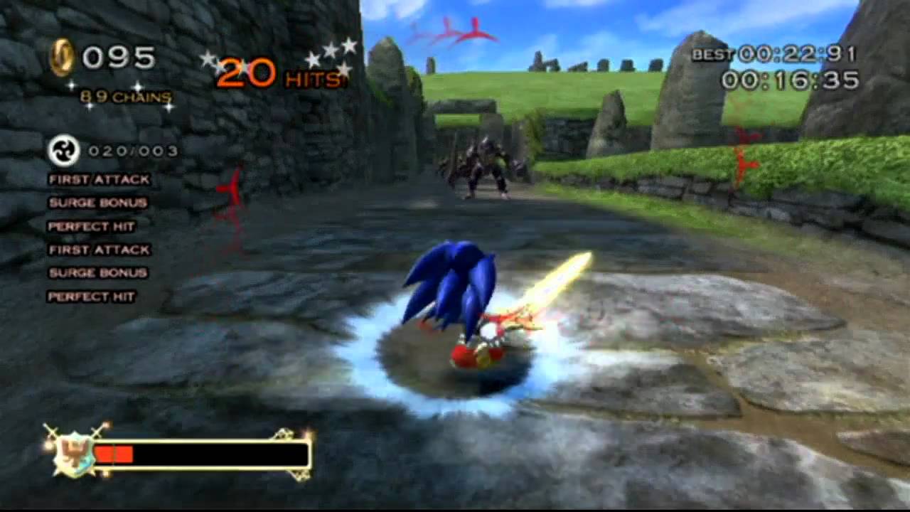 Sonic and the Black Knight (Wii) Titanic Plains Perfect Hit Tutorial ...