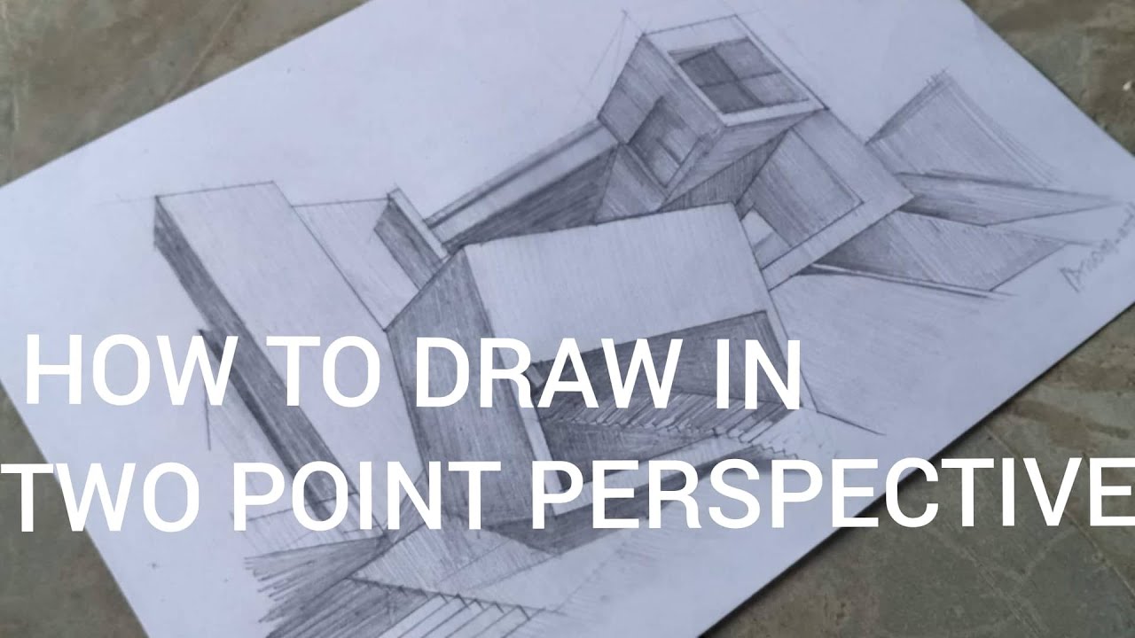 Drawing design,Two Point Perspectice - YouTube