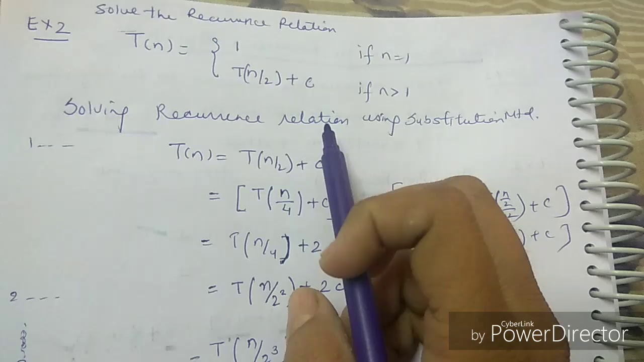 Time Analysis Of Recursive Algorithm Part2 Lecture11 Ada Youtube