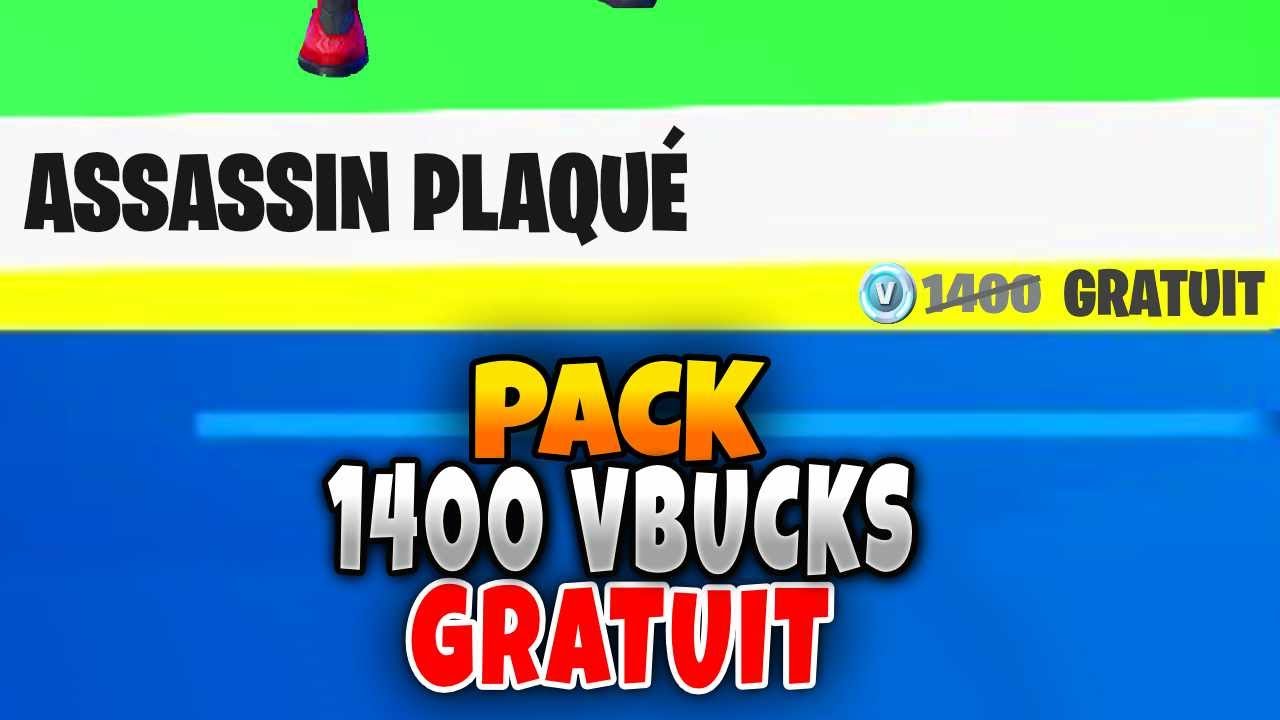 ce Pack a 1400 Vbucks GRATUIT pour Tous Fortnite - YouTube