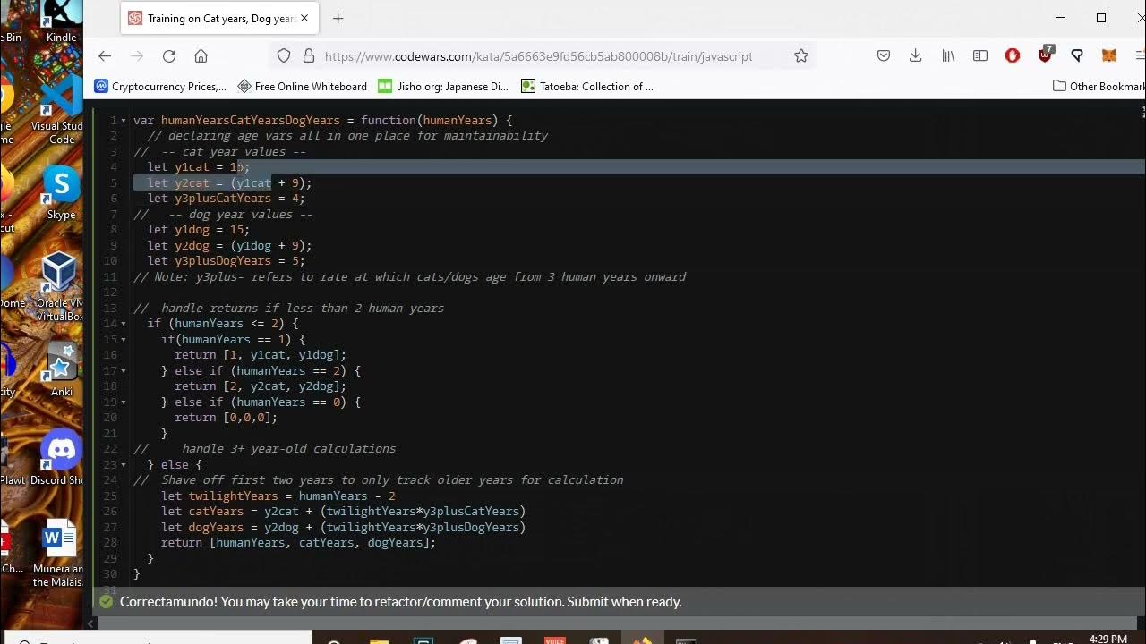 Good Coding Practice: Calculating Cat-Years & Dog-Years - YouTube