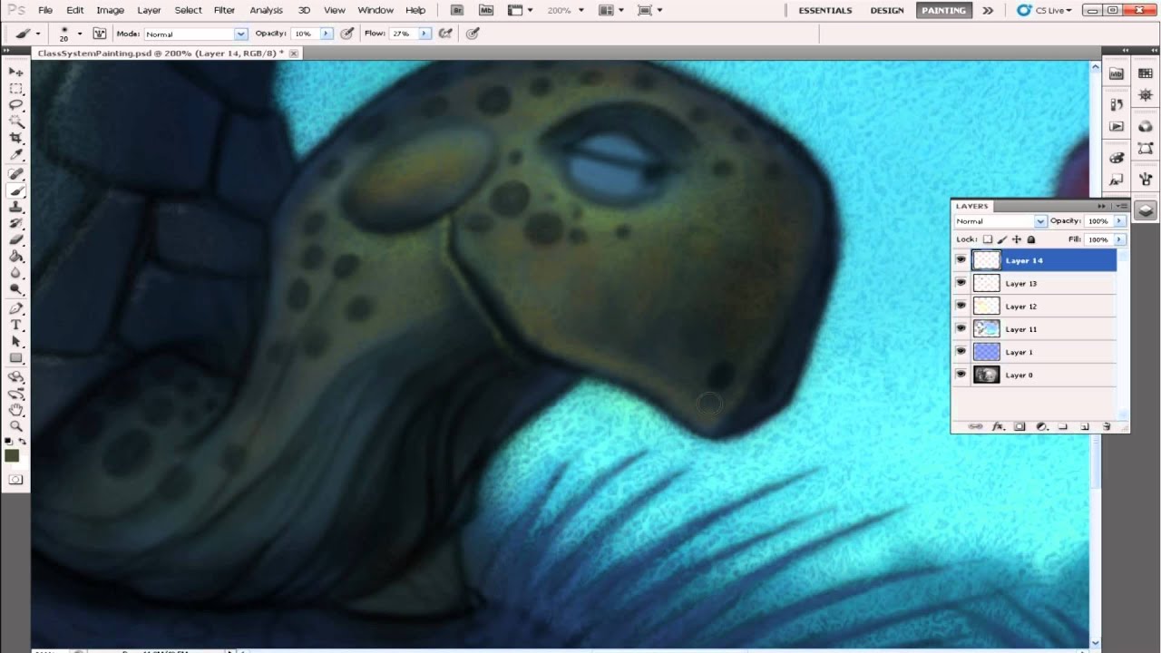 Photoshop speed Painting Tutorial - Folio Academy .com - YouTube
