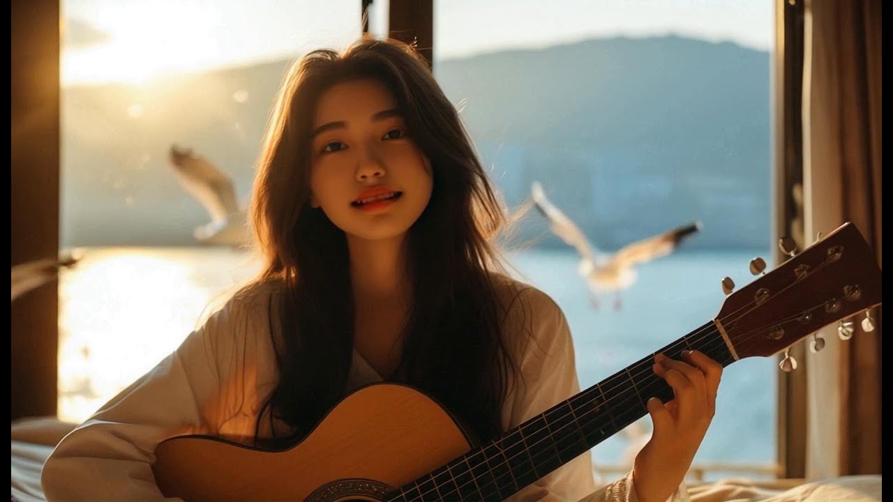 Charming Melodies: AIGC Beauty Strumming Her Heart Out! #aigirl# ...