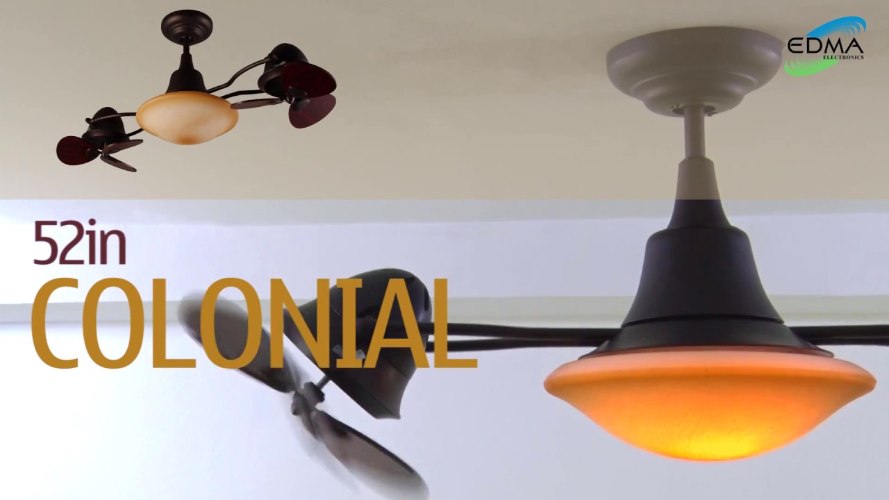 MT.EDMA 52in Colonial Ceiling Fan - YouTube