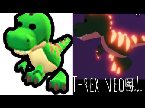 Making a neon T-rex In adopt me! ⚠️My Friend Helped me⚠️ - YouTube