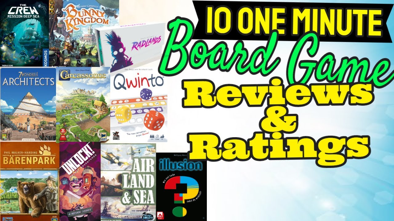 10 1 Minute Board Game Reviews YouTube 10-1-minute-board-game-reviews-youtube