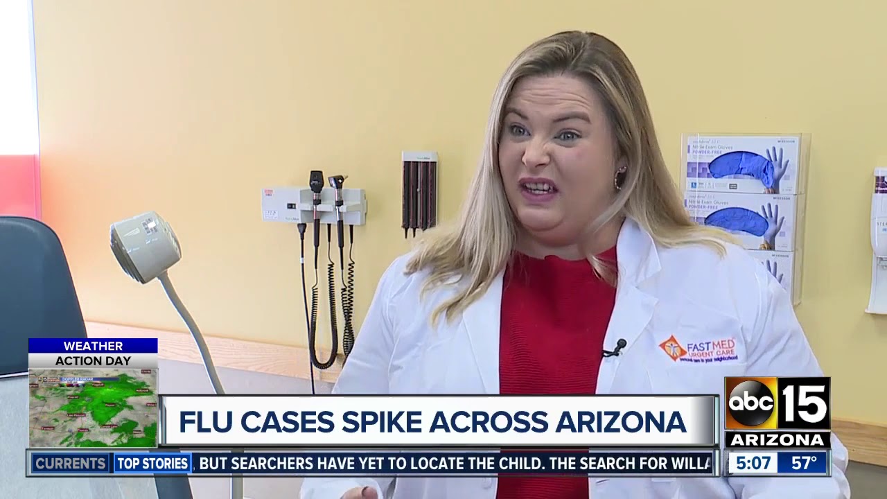 Flu cases spike in Arizona - YouTube