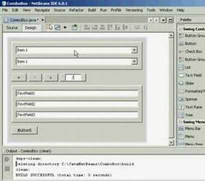 ComboBox for Java using NetBeans. Part 1 of 5 - YouTube