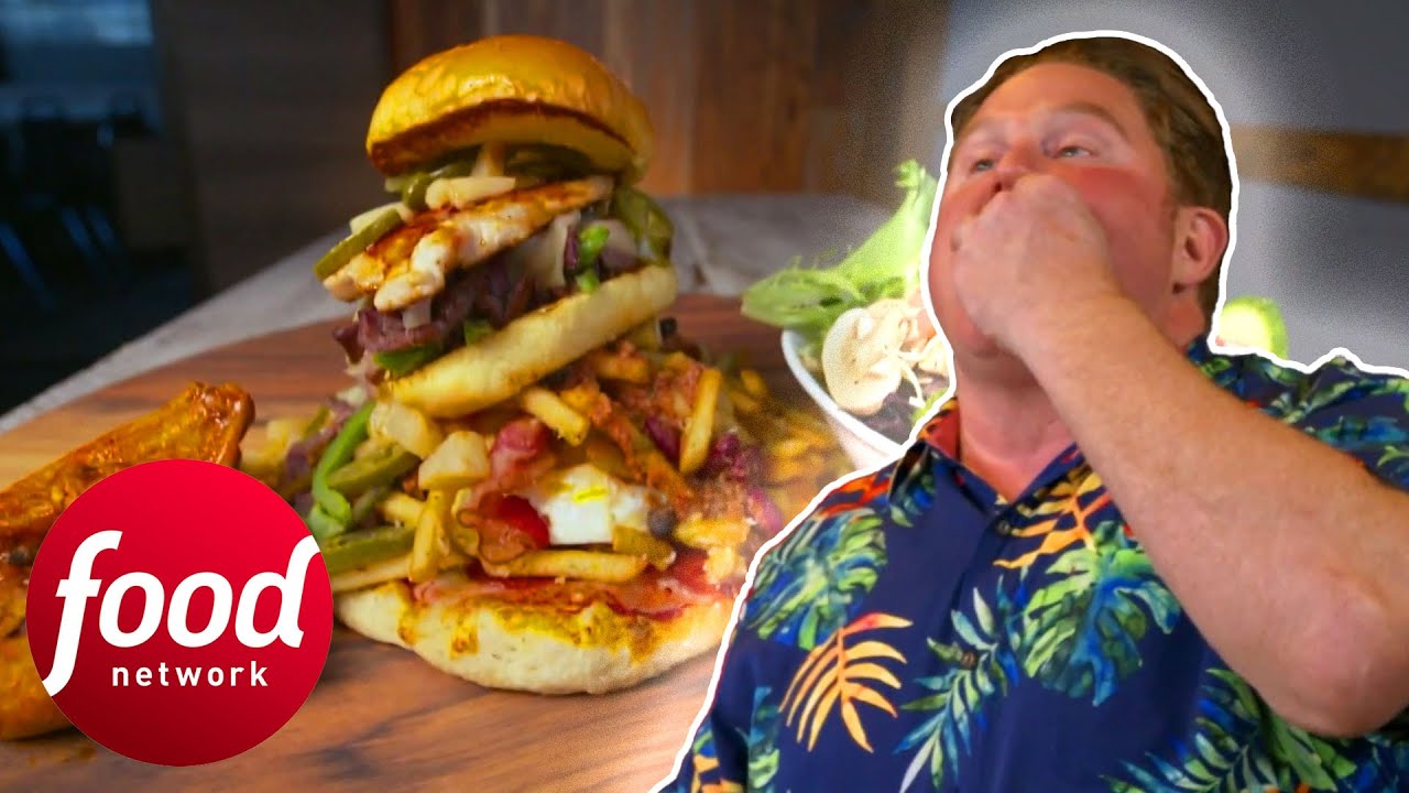 Casey Beaten By SALAD In 4-Pound Feast Challenge | Man V. Food - YouTube