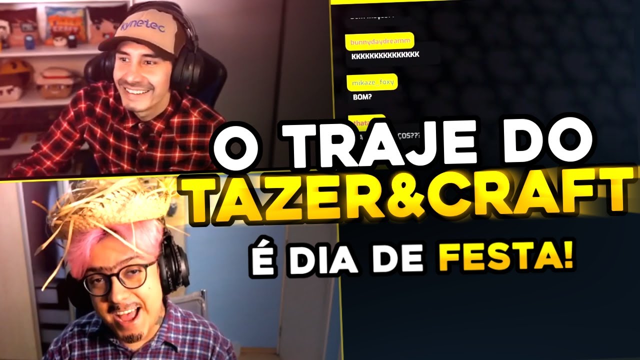 O TRAJE DE FESTA JUNINA DO TAZER E DO CRAFT! - QSMP MINECRAFT - YouTube